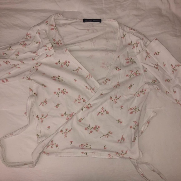 Brandy Melville | Tops | Rare Brandy Melville Floral Cross Top | Poshmark